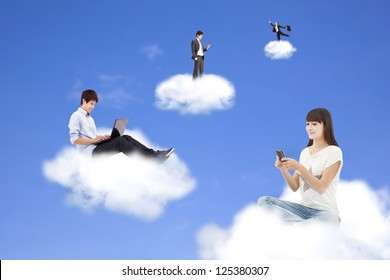 66,079 People sitting on clouds Images, Stock Photos & Vectors ...