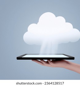 Cloud Computing Header Image Website Hand AI-generated image 2364128231 ...