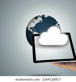 Cloud Computing Header Image Website Hand AI-generated image 2364128231 ...