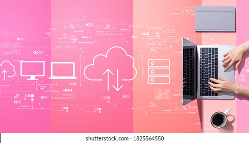 Cloud Computing Person Working Laptop Stock Photo 1825564550 | Shutterstock