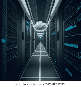 Inside Large Data Center Advanced Cloud AI-generated image 2584110031 ...