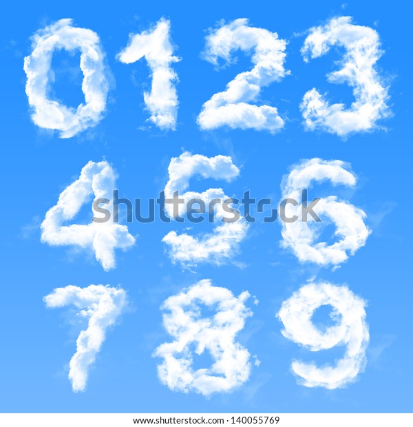 Cloud Numbers Stock Photo (Edit Now) 140055769