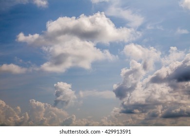 Clouds Divided Into Two Types Horizontally Stock Photo 429913591 ...