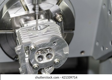 Cnc Machine Multiaxis Sample Work Piece Stock Photo 421339714 ...