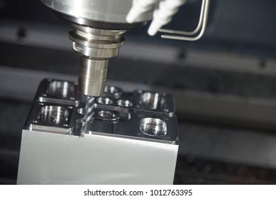 Cnc Milling Machine Cutting Sample Part Stock Photo 1012763395 ...