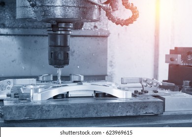 Cnc Milling Machine Cutting Sample Part Stock Photo 623969615 ...