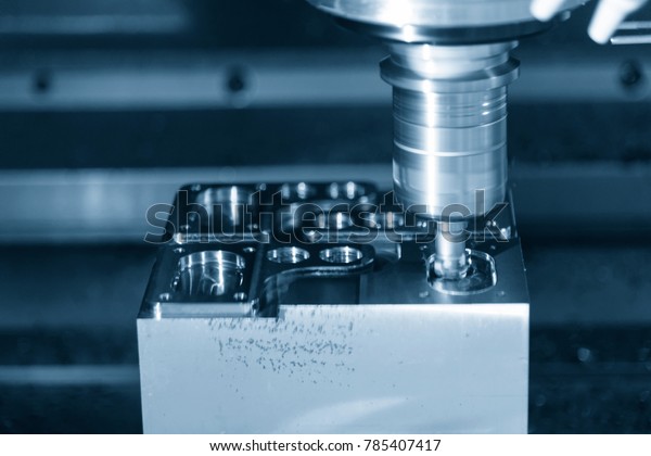 Cnc Milling Machine Cutting Sample Part Stock Photo 785407417 ...