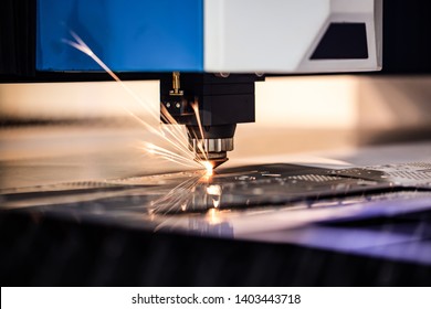 Cnc Laser Cutting Metal Modern Industrial Stock Photo (Edit Now) 1673275510