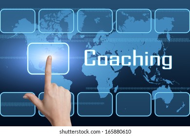 Coaching Concept Interface World Map On 스톡 사진 165880610 | Shutterstock