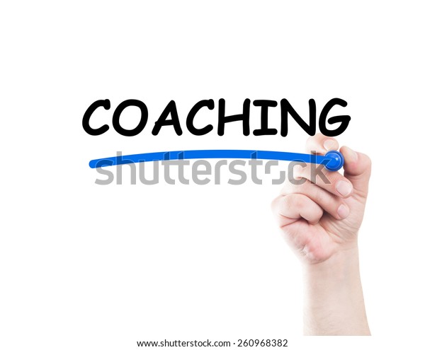 Coaching Text Underlined By Hand Marker Stock Photo 260968382 ...
