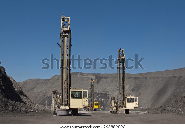 Coal Mining Drilling Machine Stock Photo (Edit Now) 268889096