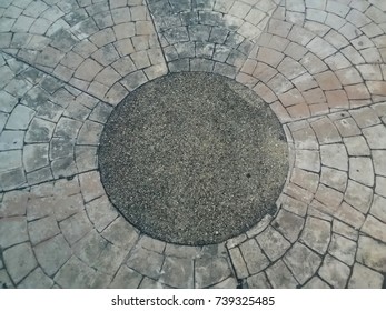 Cobble Circular Pattern Block Pavement Texture Stock Photo 739325485 ...