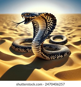Colossal Demon Snake Gold Black Dripping AI-generated image 2313733281 ...