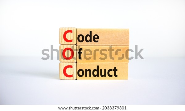 Coc Code Conduct Symbol Concept Words Stock Photo (Edit Now) 2038379801