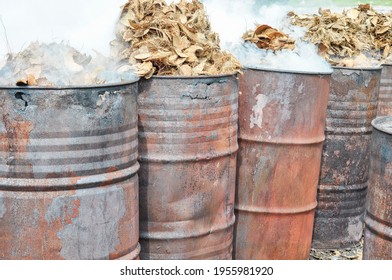 Coconut Shell Charcoal Burning Process Stock Photo 1955981920 ...