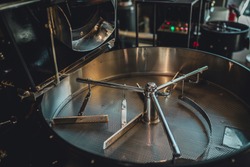 Professional coffee roast business featuring roaster, preparation, and ...