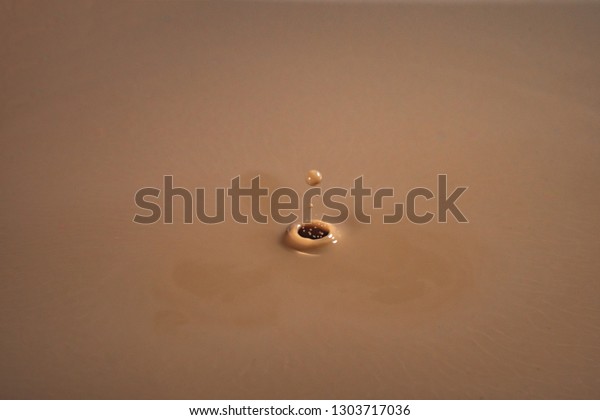 Coffee Splash After Dropping Coffee Drop Stock Photo 1303717036 ...
