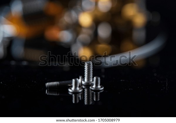 Cogs Assembling Computer Photographed Closeup Blurred Stock Photo ...