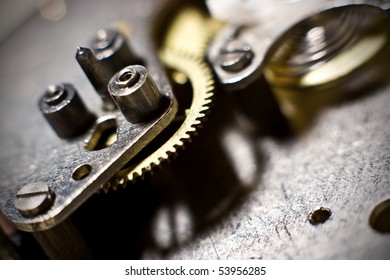 Cogs Wheels Inside Clock Macro Low Stock Photo 53956285 | Shutterstock