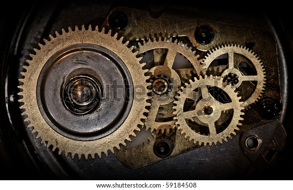 Cogwheels Old Clock Stock Photo (Edit Now) 59184508
