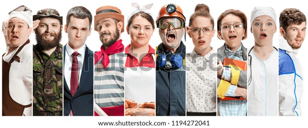 Collage About Different Professions Group Men Stock Photo 1194272041 ...