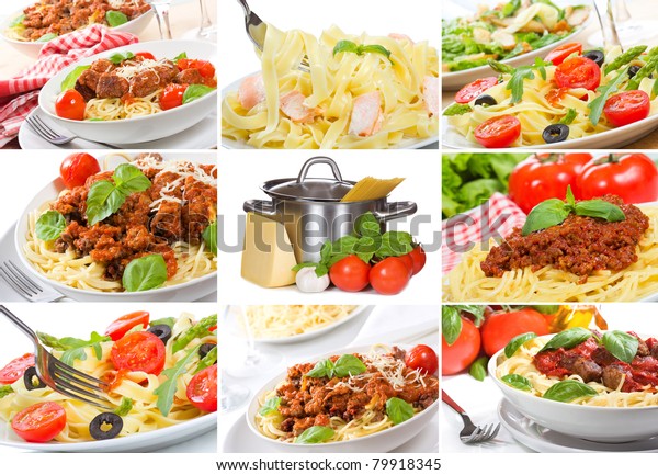 Collage Different Pasta Stock Photo 79918345 | Shutterstock