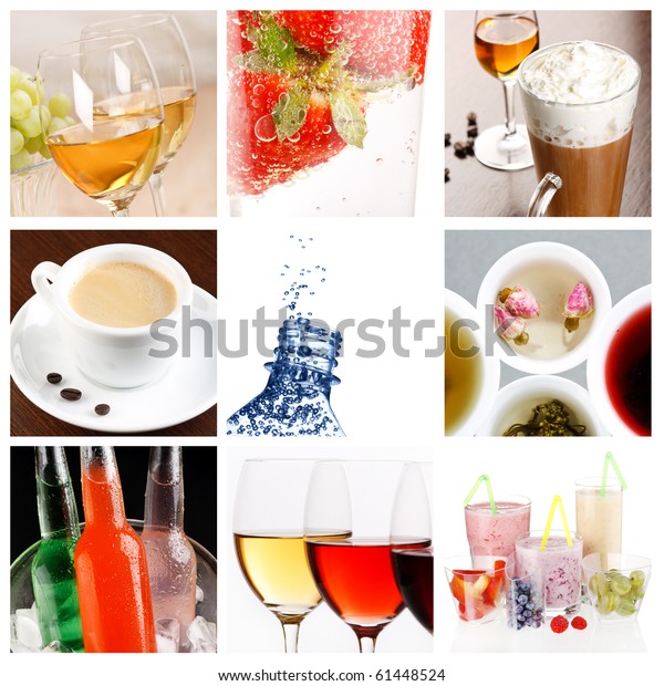 Collage Drinks Beverages Stock Photo 61448524 | Shutterstock
