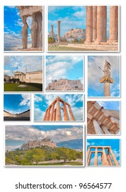 Collage Monuments Athens Stock Photo 96564577 | Shutterstock
