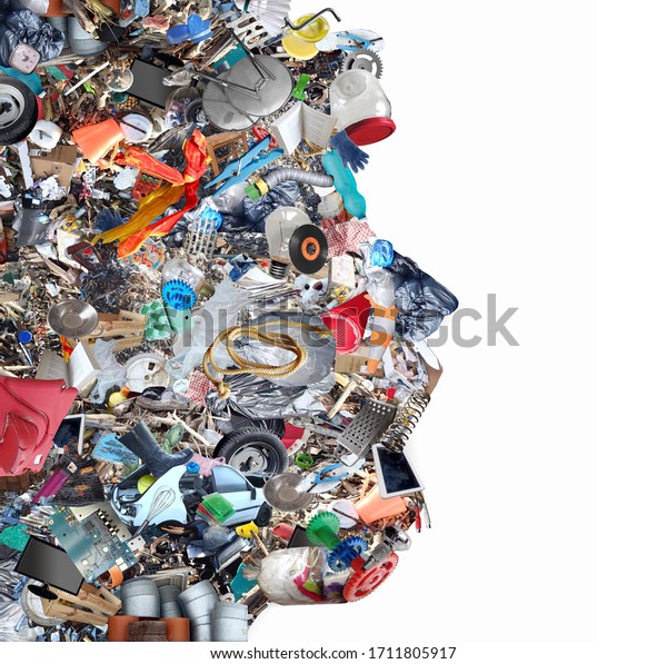Collage Pollution Garbage Photo Objects Making Stock Photo (Edit Now ...