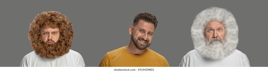 Collage Three Different Men Beards Moustache Stock Photo 1914439801 ...