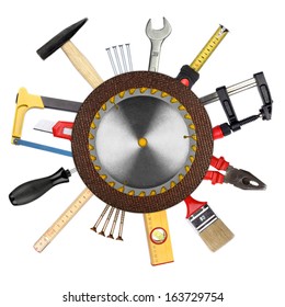 Collage Tools Front White Background Stock Photo 163729754 | Shutterstock