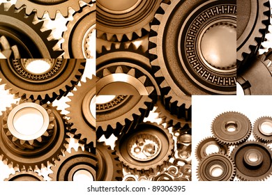 Collage Various Size Cogs Stock Photo 89306395 | Shutterstock