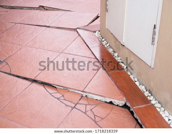 Collapsed House Structure Problems Cracked Floor Stock Photo (Edit Now ...