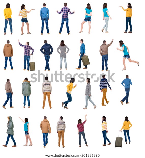 Collection Back View People Backside View Stock Photo 201836590 ...