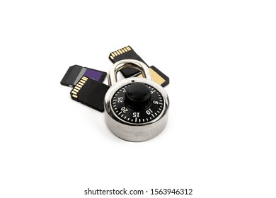 Collection Computer Memory Cards Lock Signifying Stock Photo 1563946312 ...