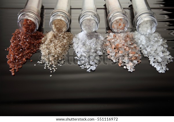 Collection Different Types Salt On Black Stock Photo 551116972 ... Collection Different Types Salt On Black Stock Photo 551116972 ...