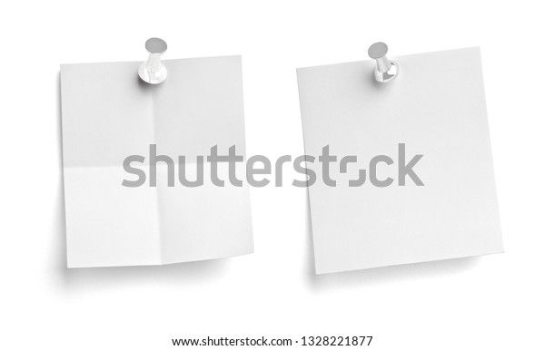 Collection Various Note Paper Push Pin Stock Photo 1328221877 ...