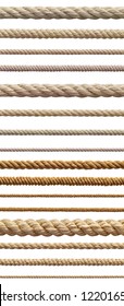 Collection Various Ropes String On White Stock Photo 1220165017 ...