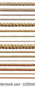 Collection Various Ropes String On White 스톡 사진 1220165032 | Shutterstock