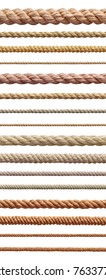 Collection Various Ropes String On White Stock Photo 763377175 ...