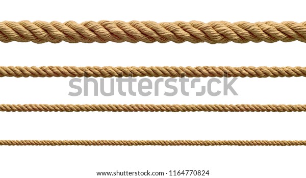 Collection Various Ropes String On White Stock Photo 1164770824 ...