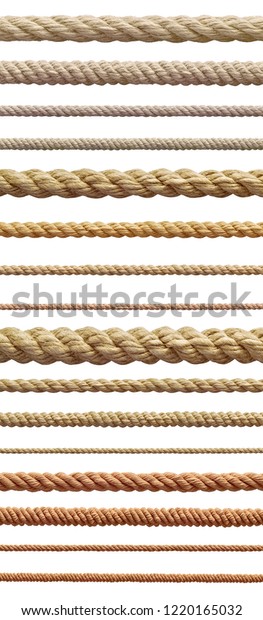 Collection Various Ropes String On White 스톡 사진 1220165032 | Shutterstock