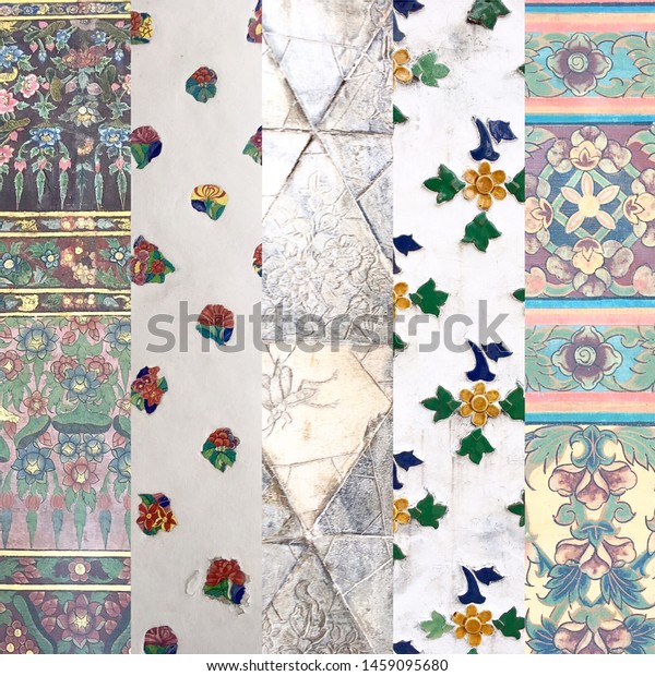 Collection Wall Floor Pattern Temples Around Stock Photo 1459095680 ...