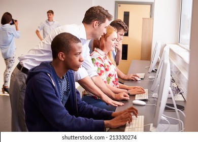 College Students Using Computers On Media Stock Photo (Edit Now) 213304609