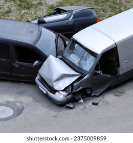 Road Accident Between Several Vehicles Including AI-generated image ...