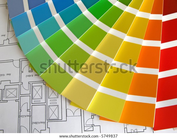 Color Samples Selection House Plan On Stock Photo 5749837 | Shutterstock