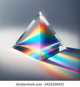 Cinematic 3d Glass Pyramid Prism Refracted AI-generated image ...