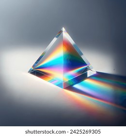 3d Triangle Prism Spectrum Light Dispersion AI-generated image ...
