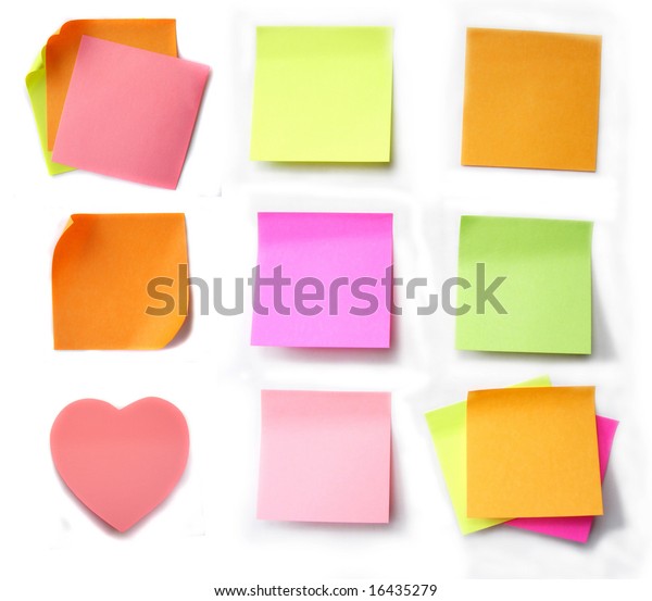 Colored Notes Paper Stock Photo (Edit Now) 16435279