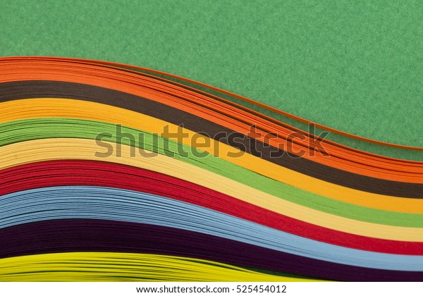 Colored Paper Cross Section Background Stacked Stock Photo 525454012 ...